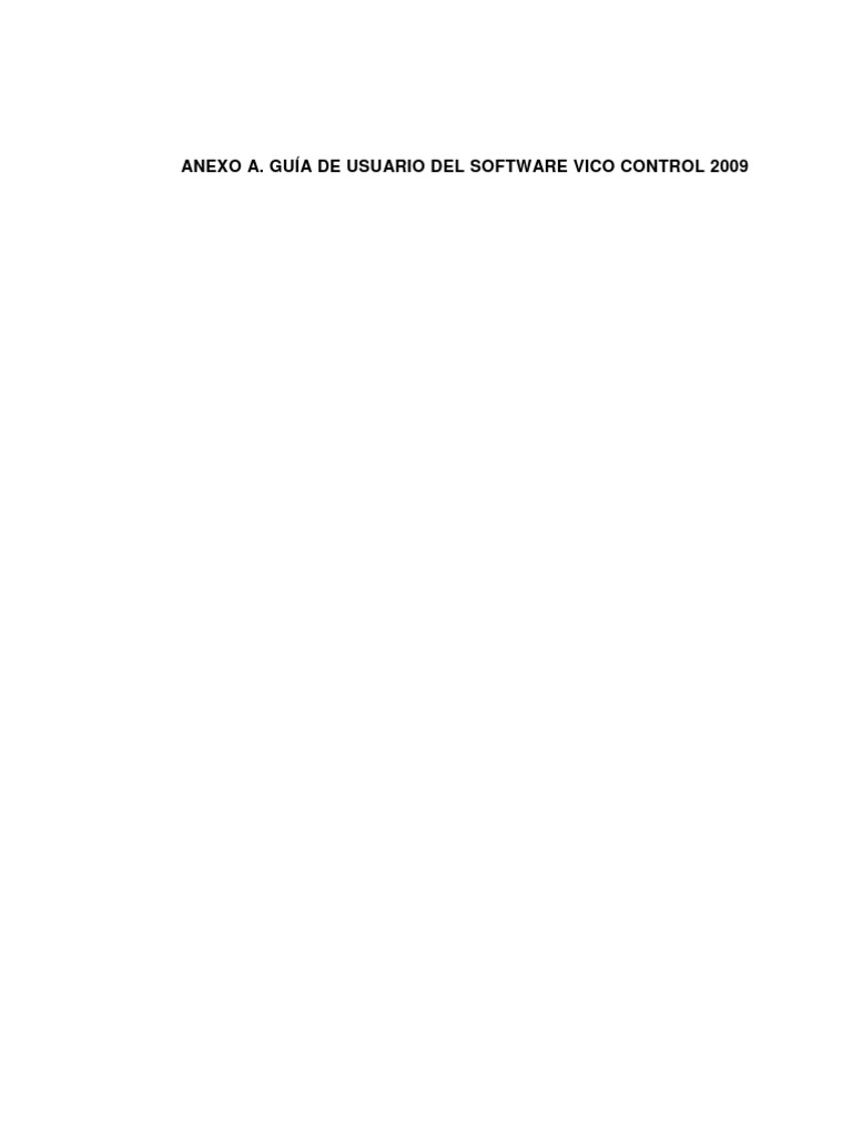 Anexo A. Manual Vico Control | PDF | Programación de computadoras ...