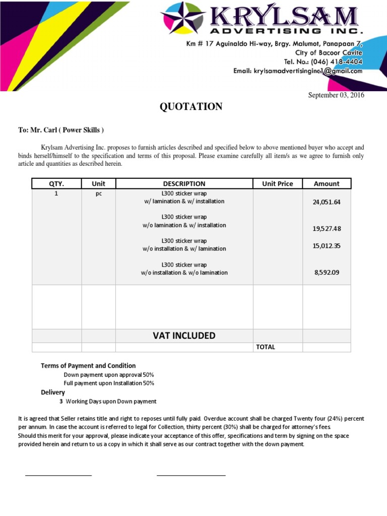 Quotation: Qty. Unit Description Unit Price Amount | PDF