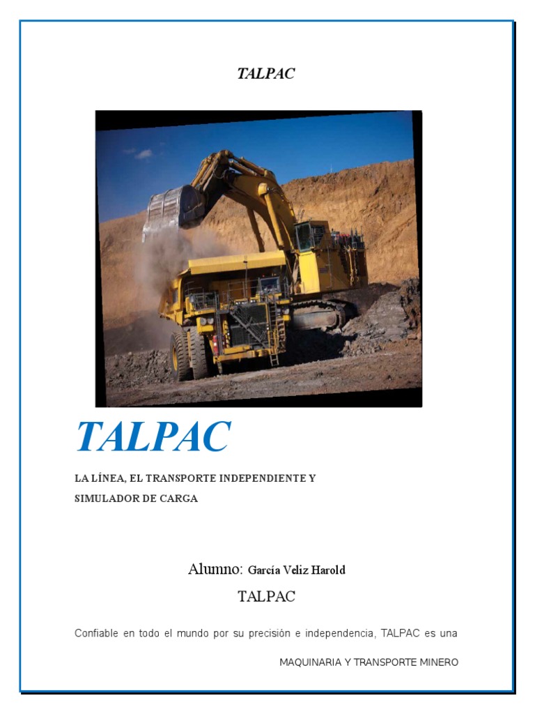 Traduccion Dee Talpac | PDF | Transporte | Minería