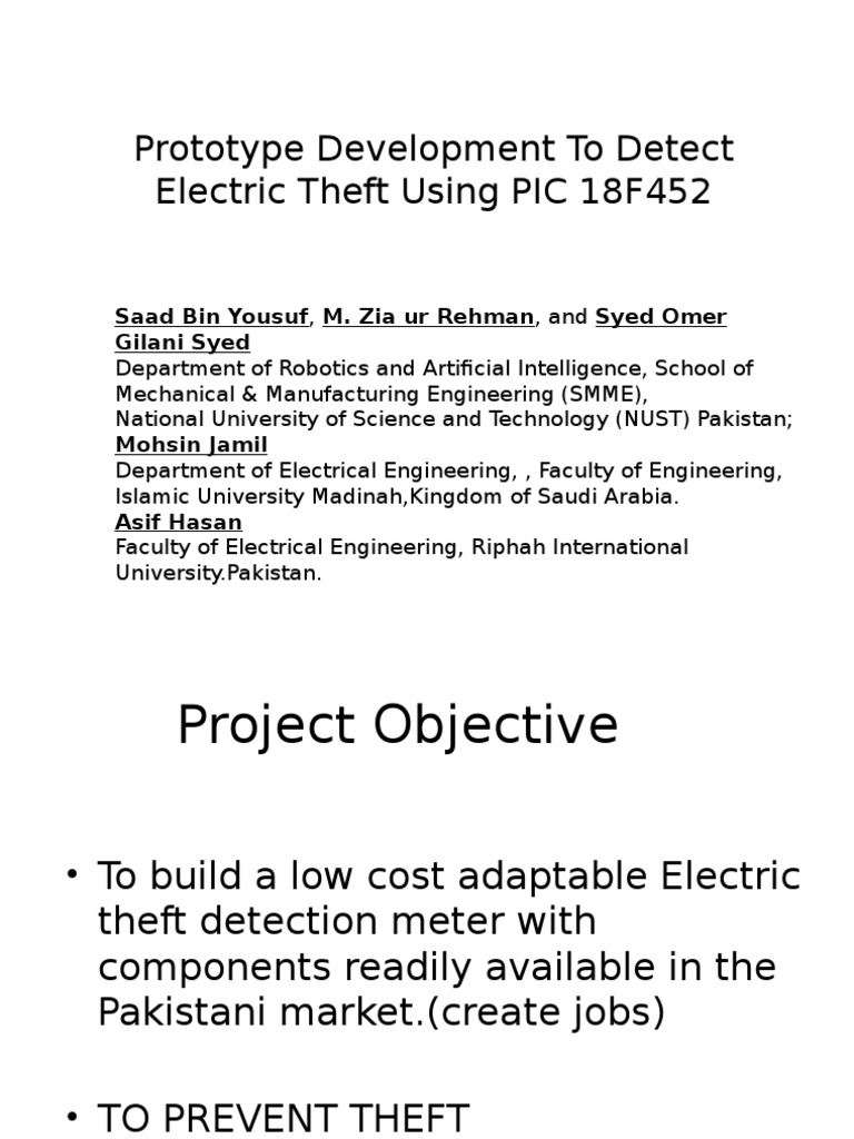 Final Year Project-Energy Theft Detection Final | PDF | Signal ...
