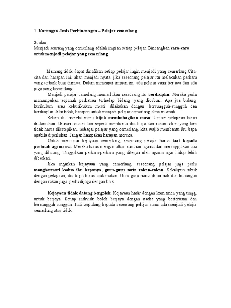 Contoh Karangan Terbaik Upsr Pdf