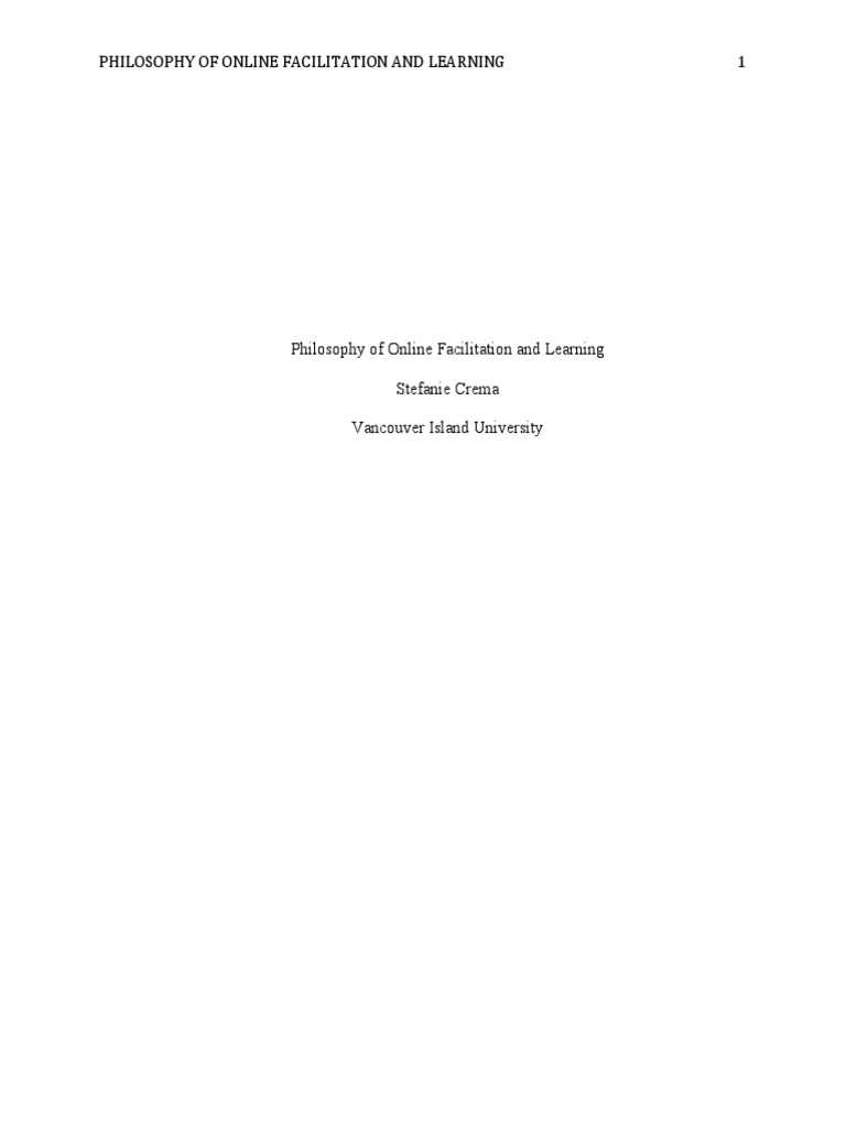 Online Teaching Philosophy Overview | PDF | Educational Technology ...