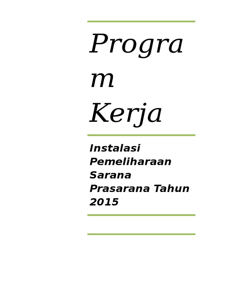 Program Kerja IPSRS | PDF