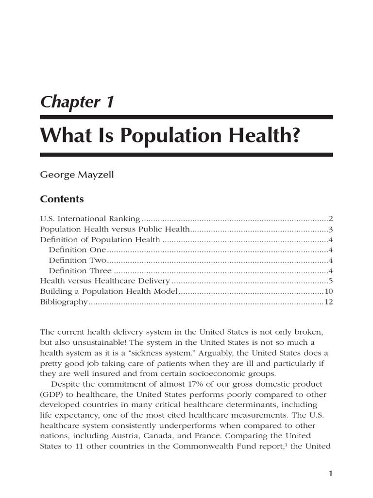 Understanding Population Health Definitions | PDF | Preventive ...