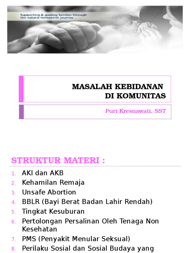 MASALAH KEBIDANAN Komunitas | PDF