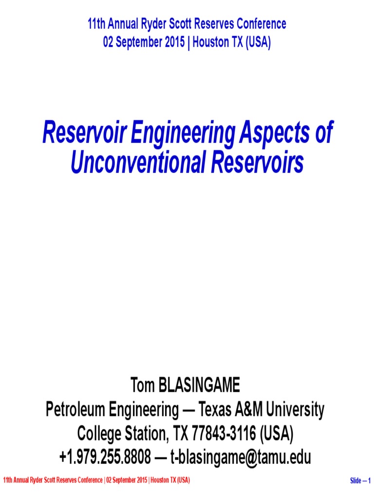 Unconventional Reservoir Engineering Insights | PDF | Petroleum ...