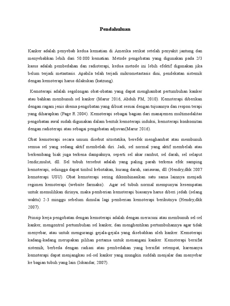 Efek Samping Obat Kemoterapi Pdf