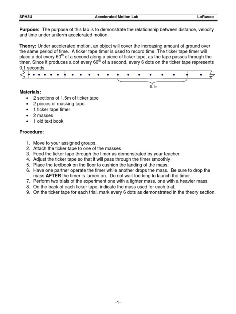 Accelerated Motion Lab | PDF | Velocity | Mechanics