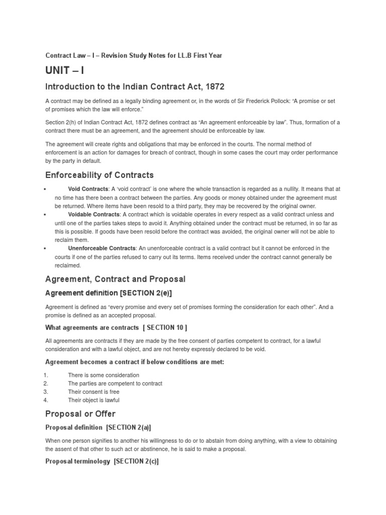 Contract Law 1 Act | PDF | Offer And Acceptance | Consideration