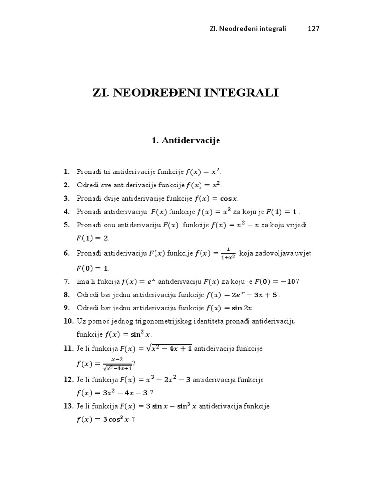 Dobri Zadaci Iz Integrala - Matematika 2 PDF | PDF