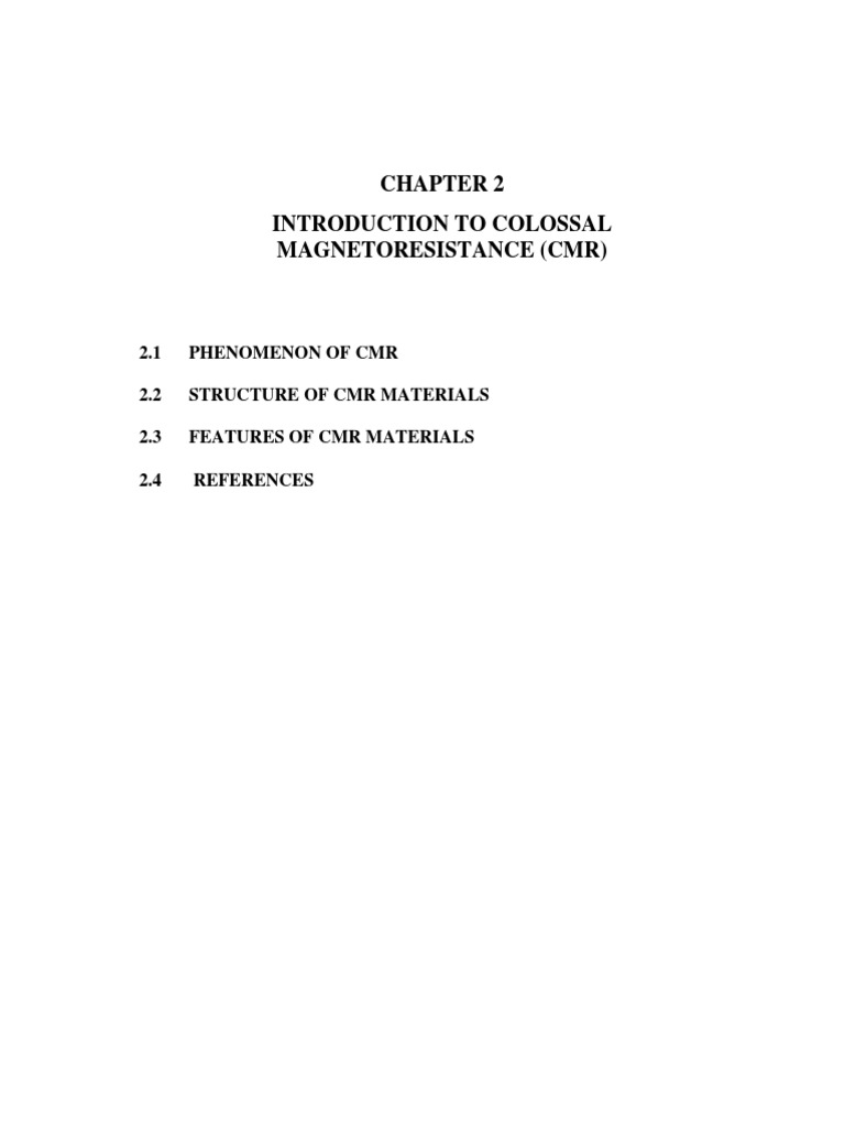 CMR Materials | PDF | Ferromagnetism | Electrical Resistivity And ...