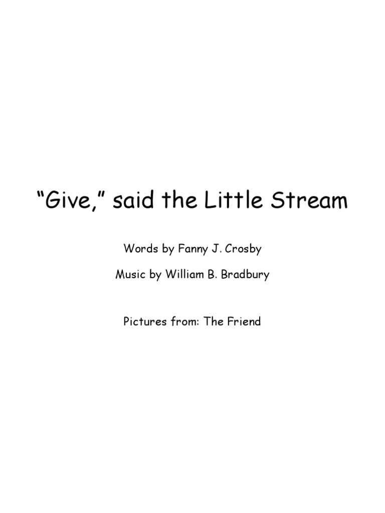 Give Said the Little Stream Lyrics | PDF | Art