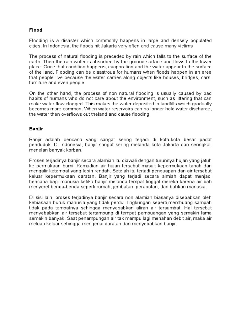 Text Narative Beserta Arti Dan Kosakata Sulit | PDF | Daya Nuklir | Banjir