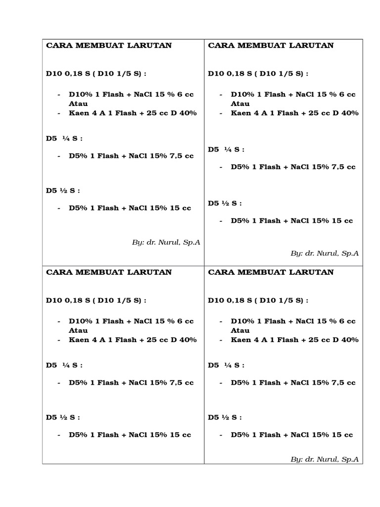 Cara Membuat Larutan | PDF