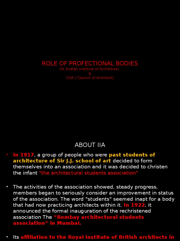 Role of Professional Bodies | PDF | Architect | Justice