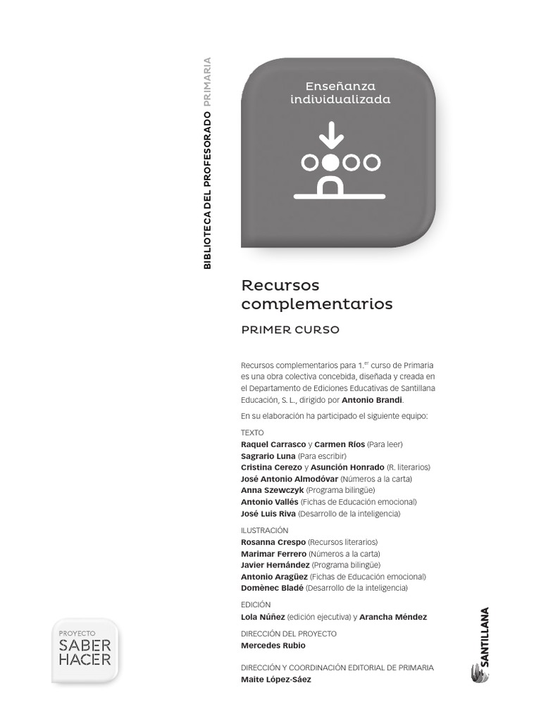 Recursos Complementarios 1 Santi PDF | PDF | Maestros | Educación primaria
