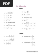 SPM AddMath Formula List Given | PDF | Triangle Geometry | Elementary ...
