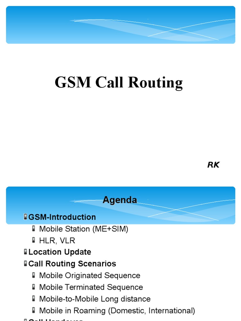 GSM Call Routing | PDF | Telecommunications | Wireless