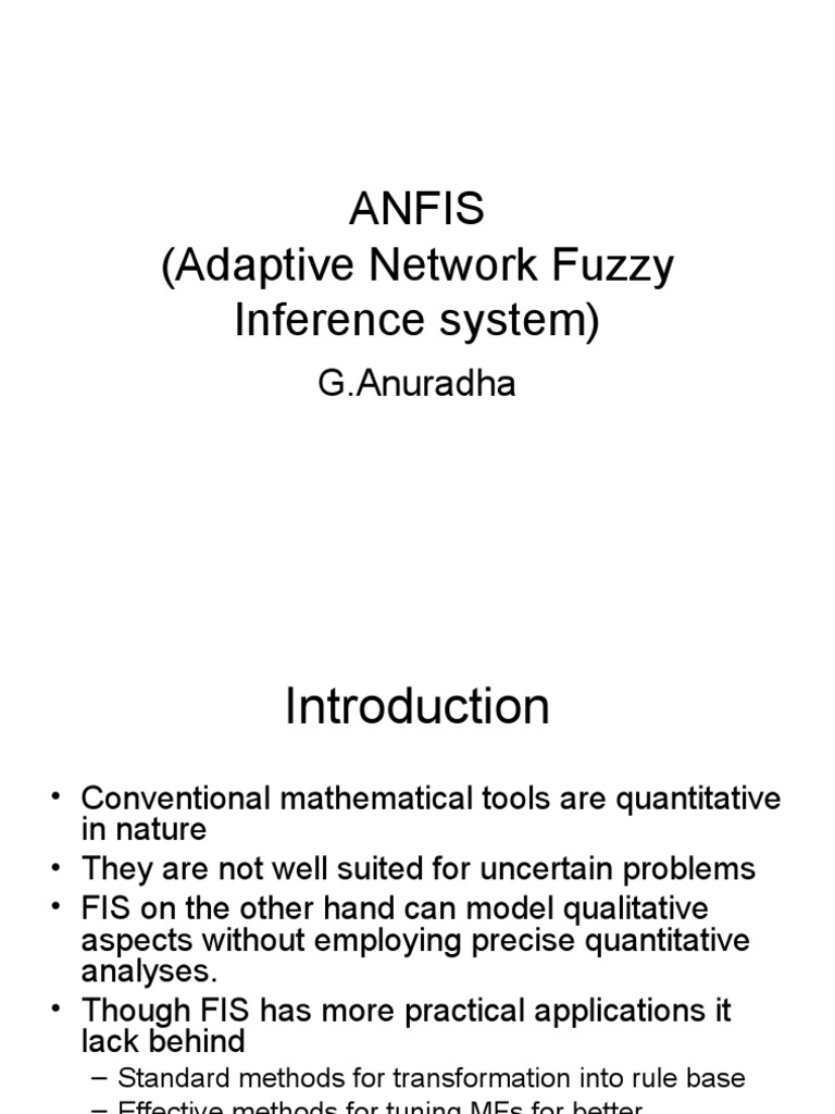 Anfis | PDF | Fuzzy Logic | Parameter (Computer Programming)