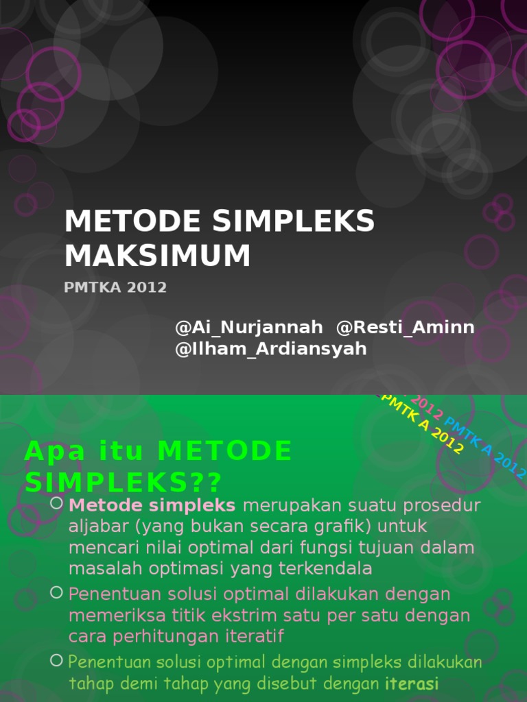 Metode Simpleks Maksimum | PDF