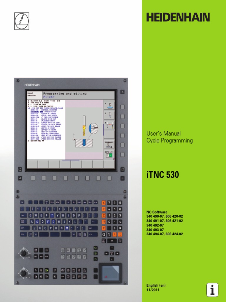 User Manual Itnc 530 670 388 22 Pdf Cartesian Coordinate System Subroutine
