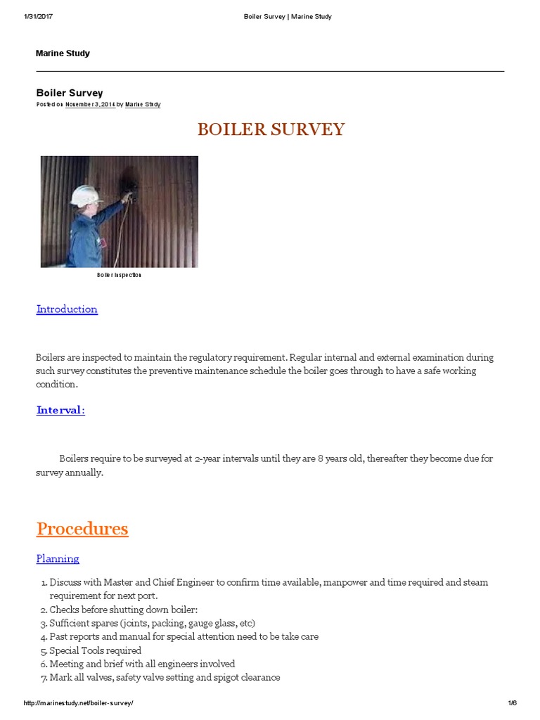 Boiler Survey