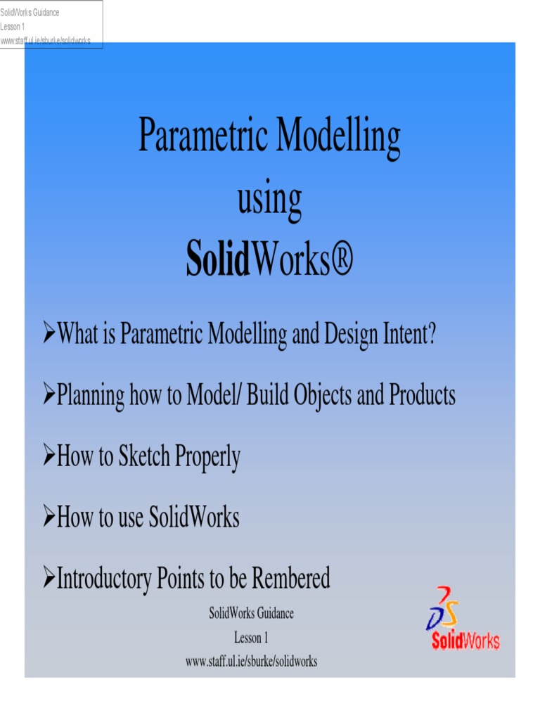 SolidWorks Lesson1 PDF | PDF | Computer Aided Design | Space