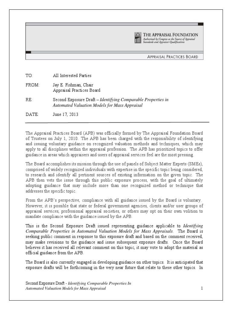 Identifying Comparable Properties AVM and Mass Appraisal Second ED ...