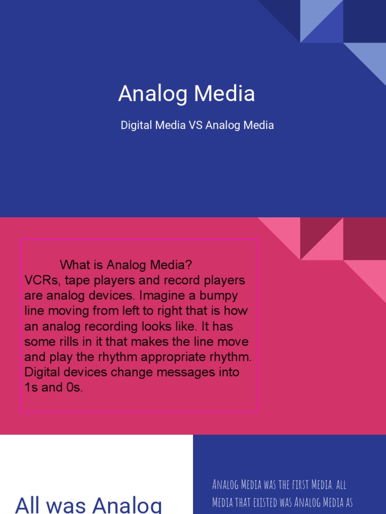Analog Media Origins Explained | PDF