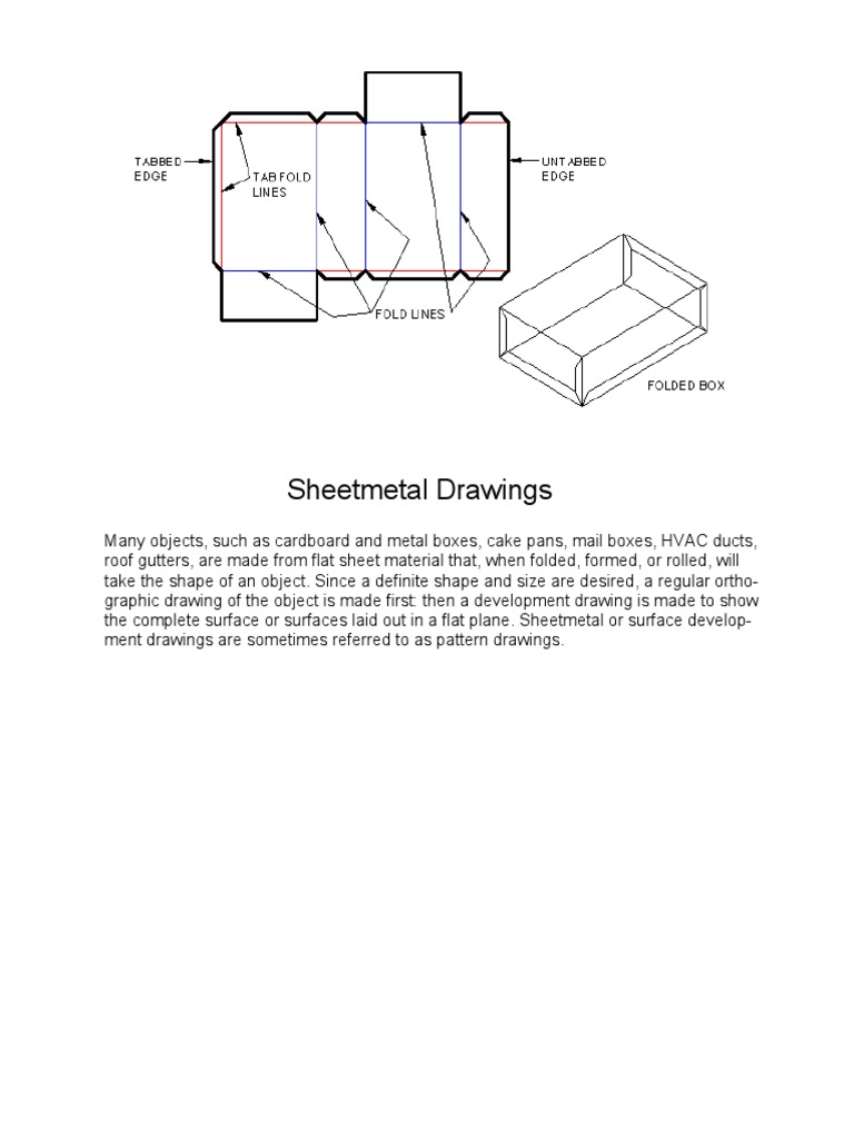Sheetmetal Drawings PDF | PDF | Sheet Metal | Metalworking