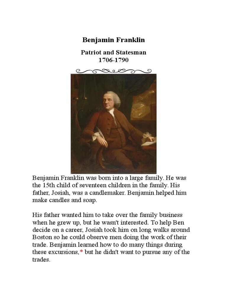 Biographya Benjamin Franklin | PDF | Benjamin Franklin