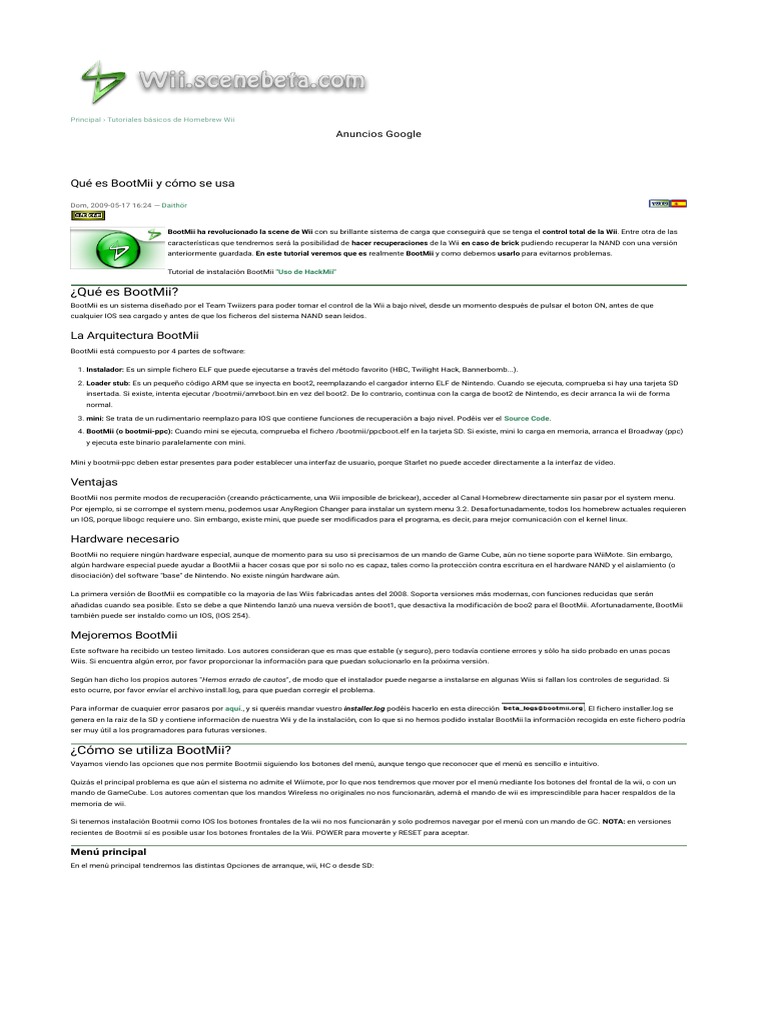 Que Es Bootmii y Como Se Usa | PDF | Nintendo | Ios