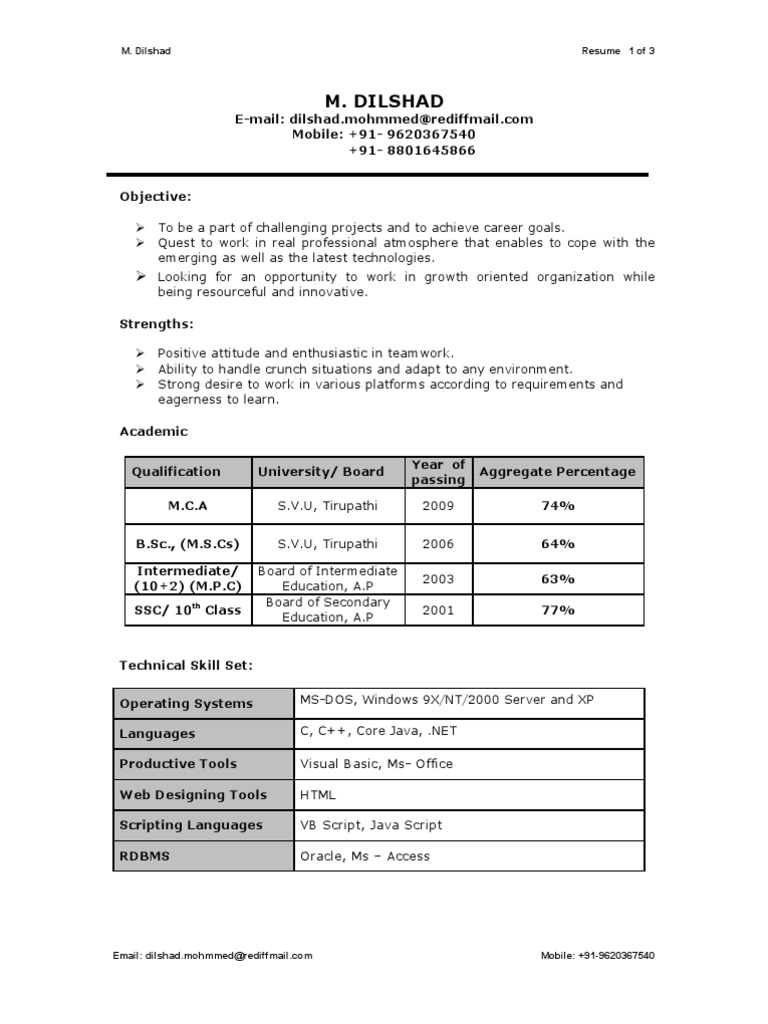 Dilshad CV | PDF | Scripting Language | Java (Programming Language)
