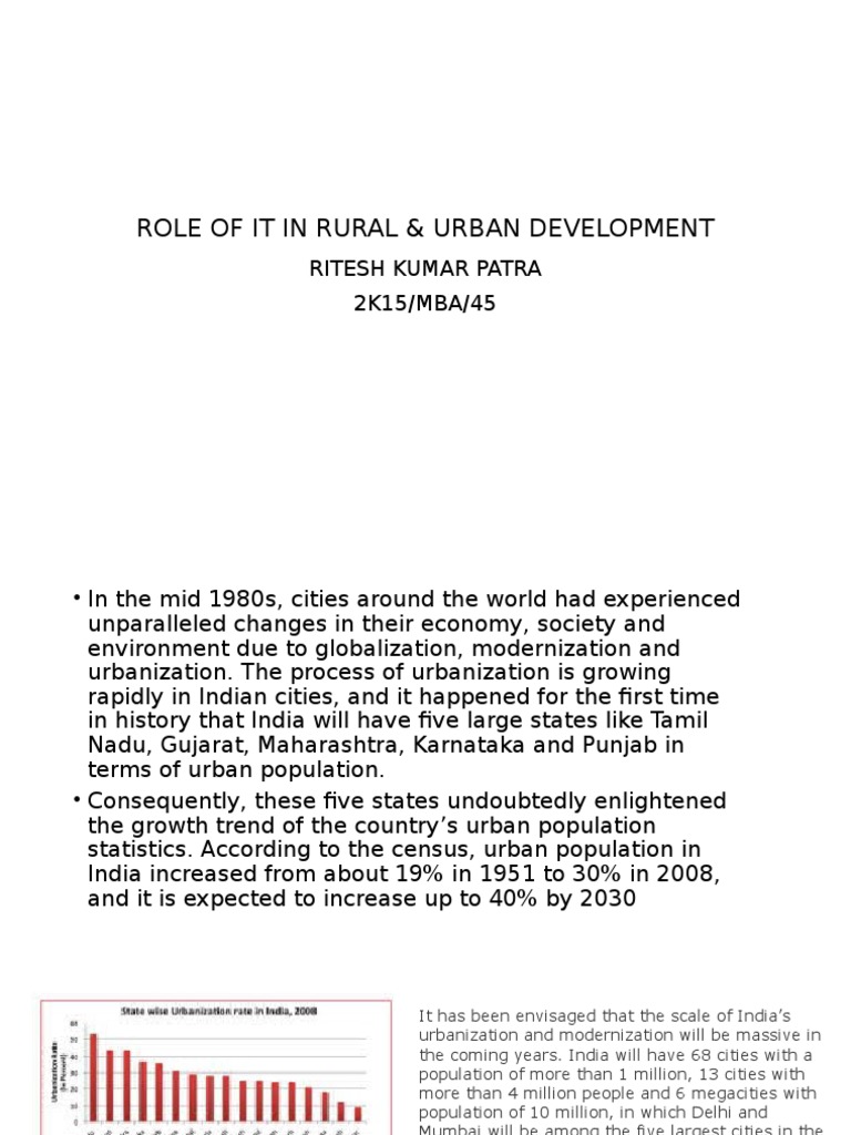 Role of It in Rural & Urban Development | PDF | Smart Grid | Electrical ...