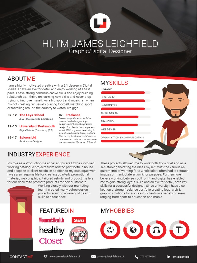 James Leighfield CV 2017 | PDF | Graphics | Design