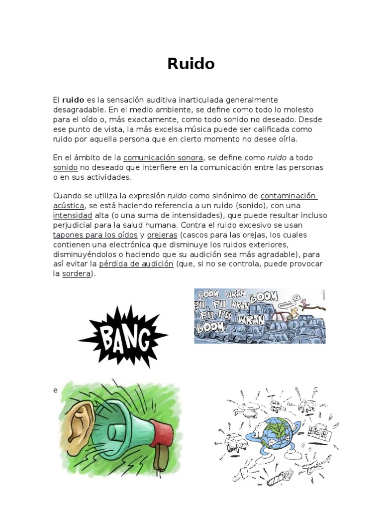 Definición de Ruido y Sonido | PDF