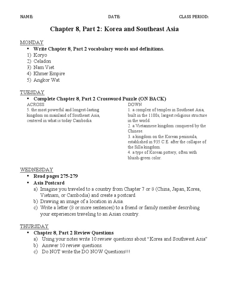 Chapter 8 Part 2 Homework | PDF