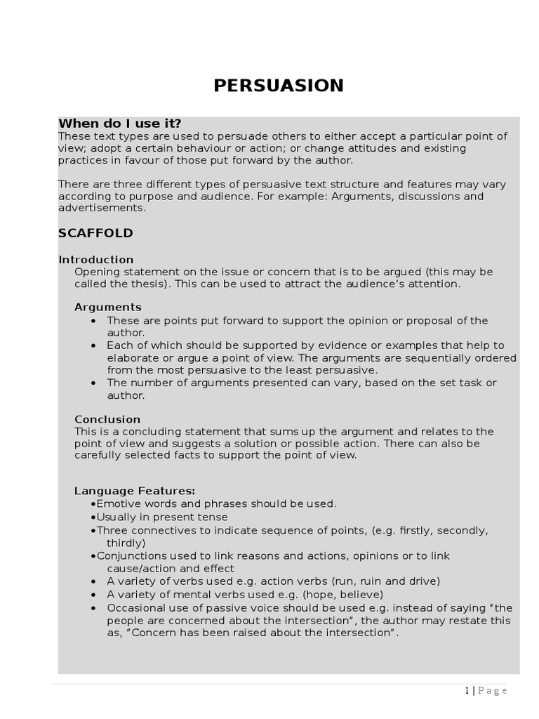 Persuasive Template and Scaffold | PDF | Persuasion | Chicken