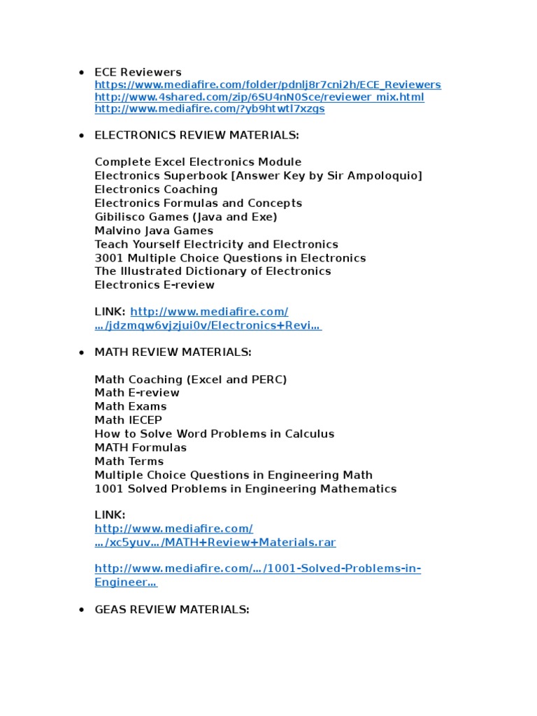 Collective ECE Reviewers | PDF | Teaching Mathematics | Engineering
