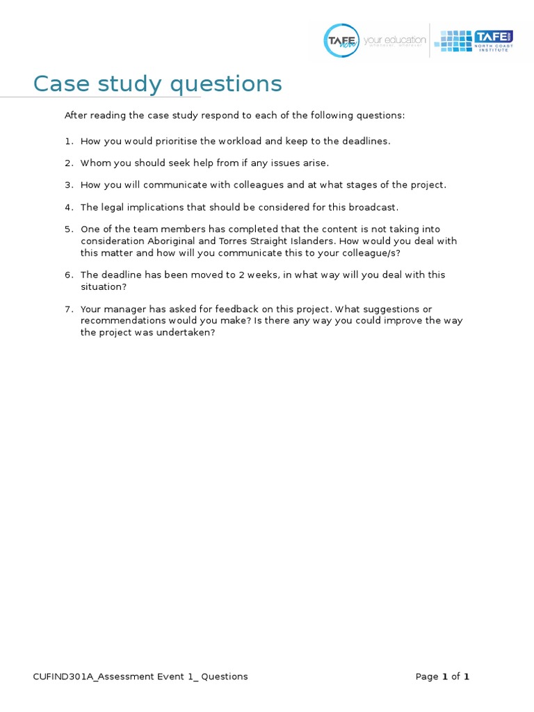 Case Study Questions | PDF | Career & Growth | Business