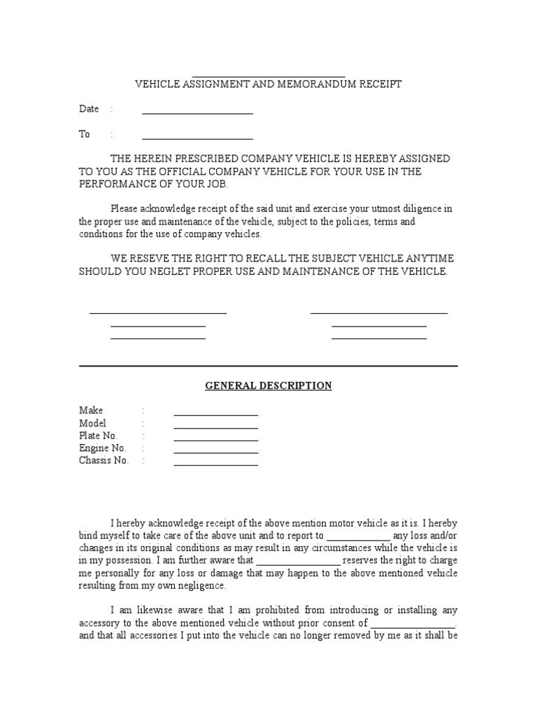 Vehicle Assignment | PDF | Finance & Money Management
