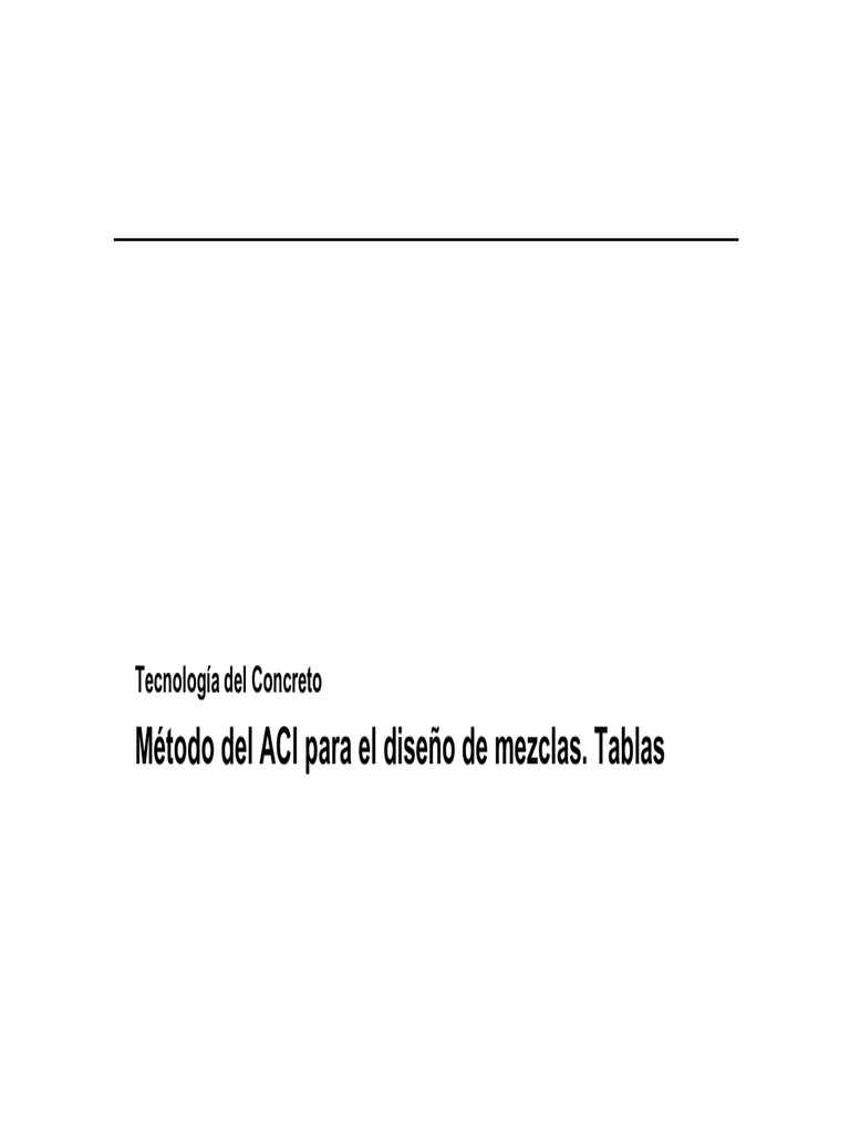 Tablas. - Diseño de Mezcla | PDF | Hormigón | Cemento