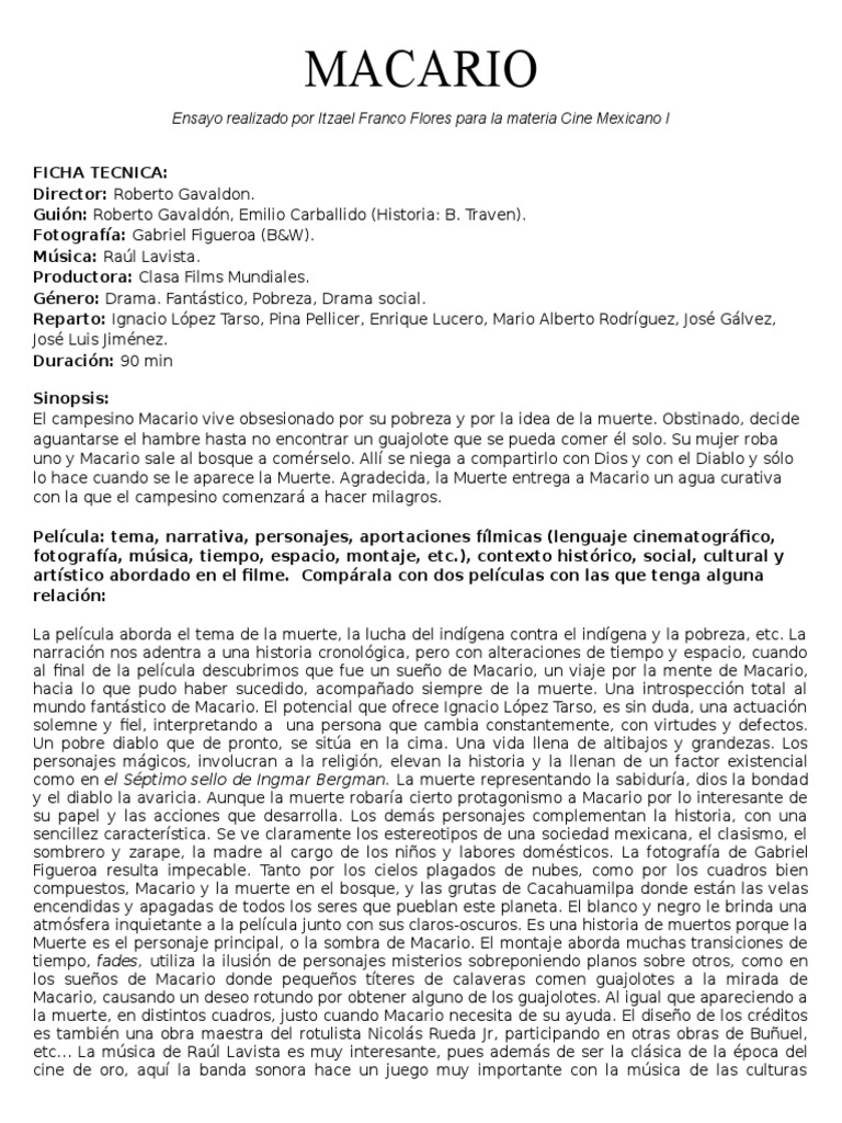 Macario | PDF | México