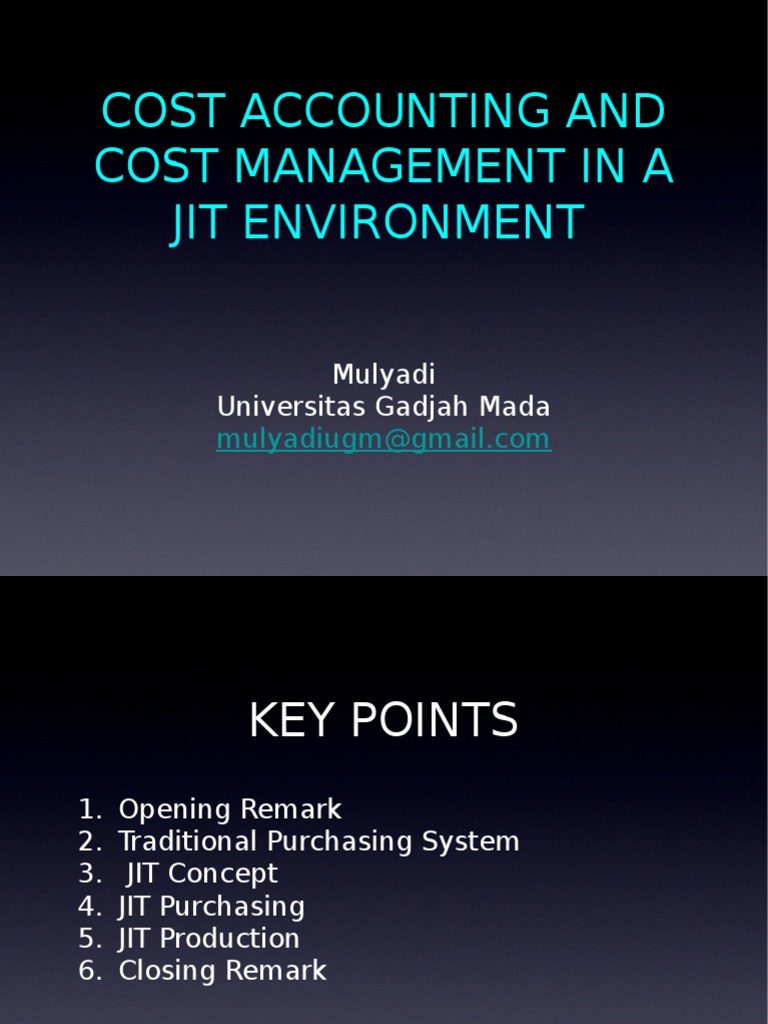 Just-In Time (JIT) | PDF | Cost Accounting | Inventory