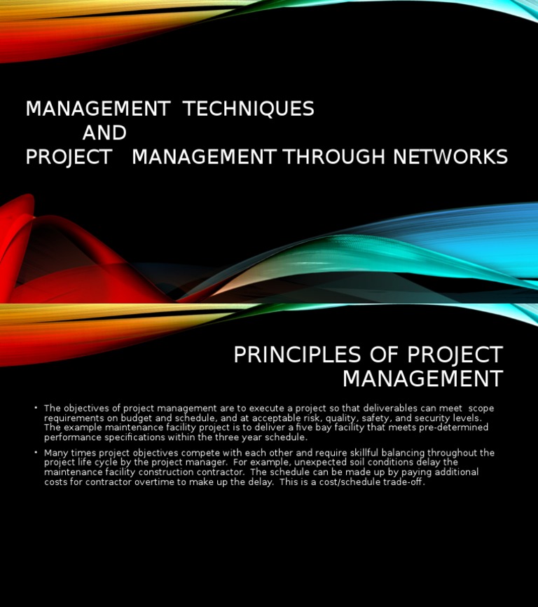 Project Management Techniques Explained | PDF | Technology ...