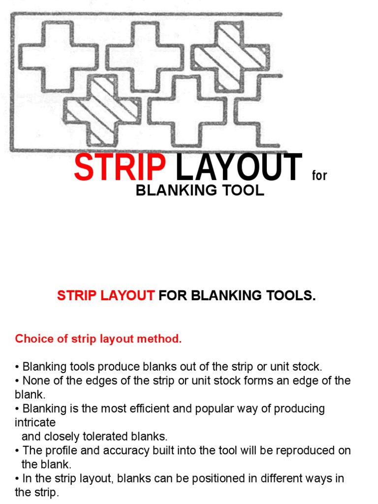 Blanking Tool Strip Layout Design | PDF | Home & Garden