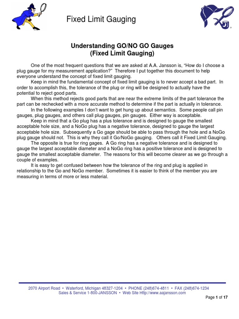 Understanding Fixed Limit Gages | PDF | Engineering Tolerance | Thermal ...