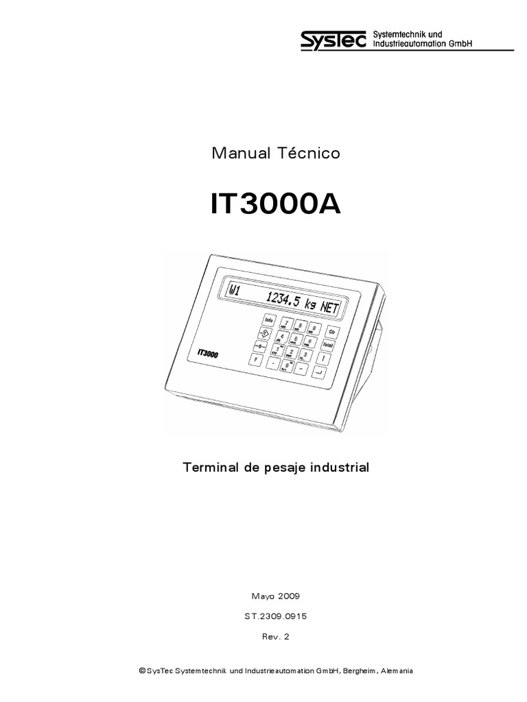 It3000a Ths | PDF | Balanza | Fuente de alimentación