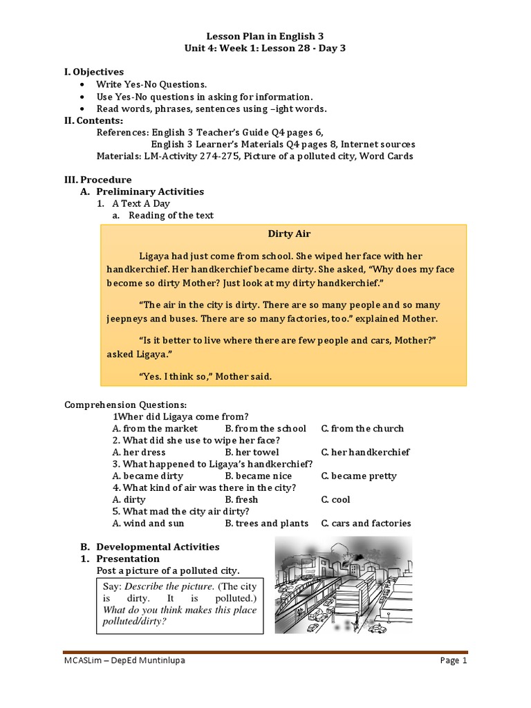 Q4 English Week 1 Lesson 28 Day 3 | Lesson Plan | Semiotics