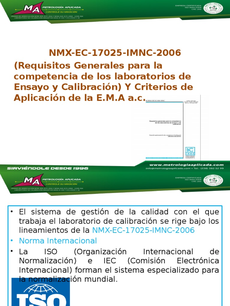 NMX Ec 17025 Imnc 2006 | PDF | Calibración | Laboratorios